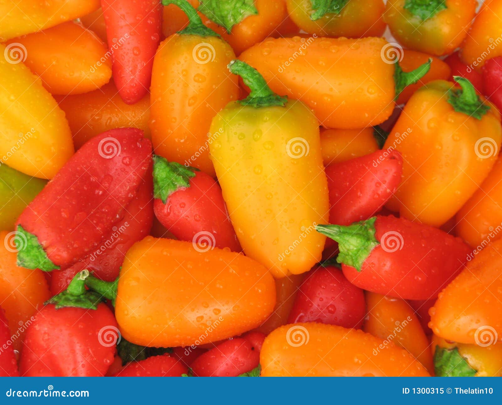 Mini peperoni dolci immagine stock. Immagine di cucina - 1300315