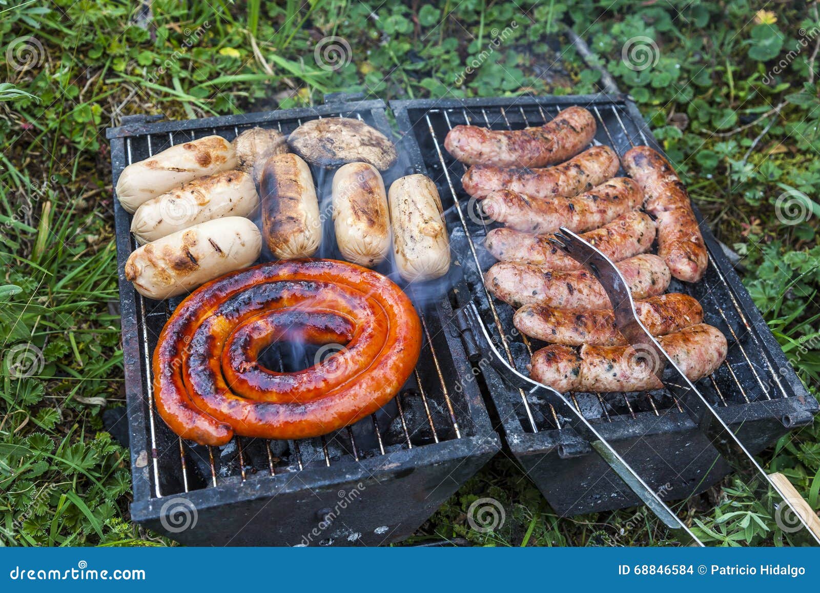 Mini Picnic Grill, Ideal for Backpackers Stock Photo - Image of picnic ...