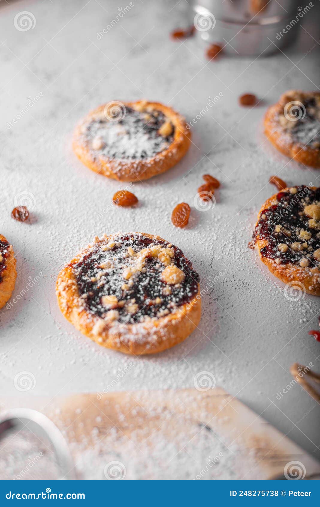 Mini pies with jam stock photo. Image of cooking, crust - 248275738