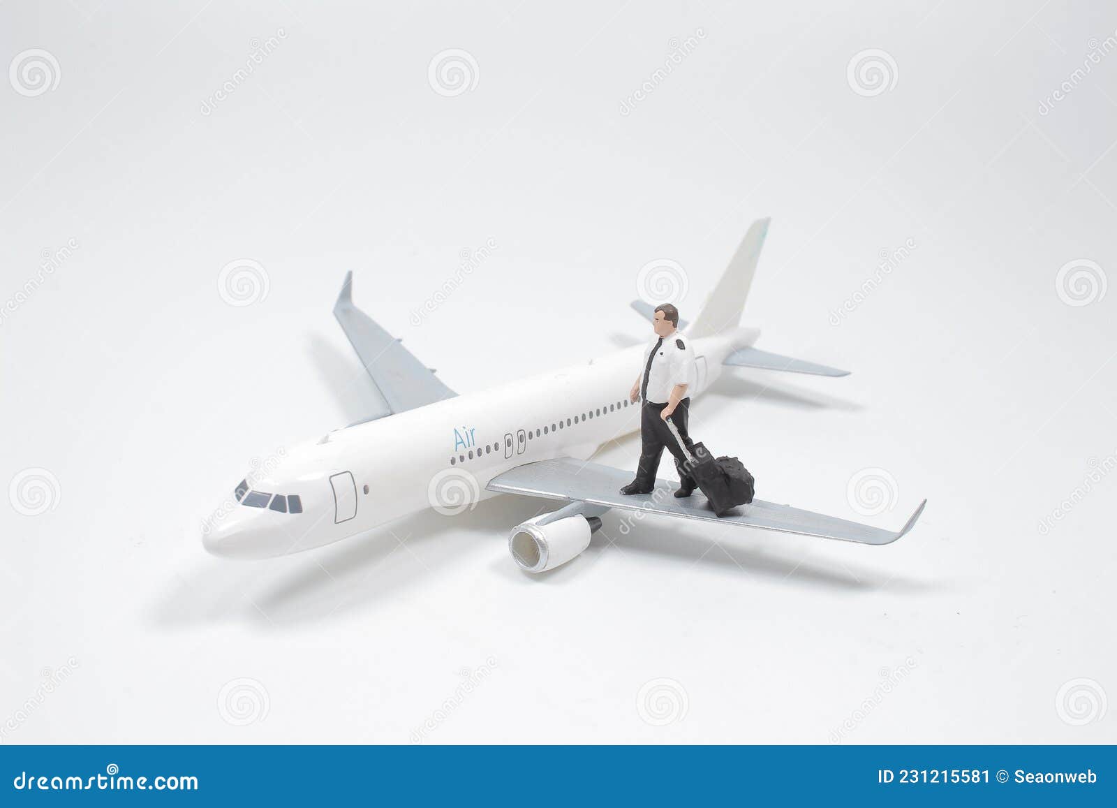 A Mini of Pilots Figure Walk on the Plane Stock Image - Image of ...