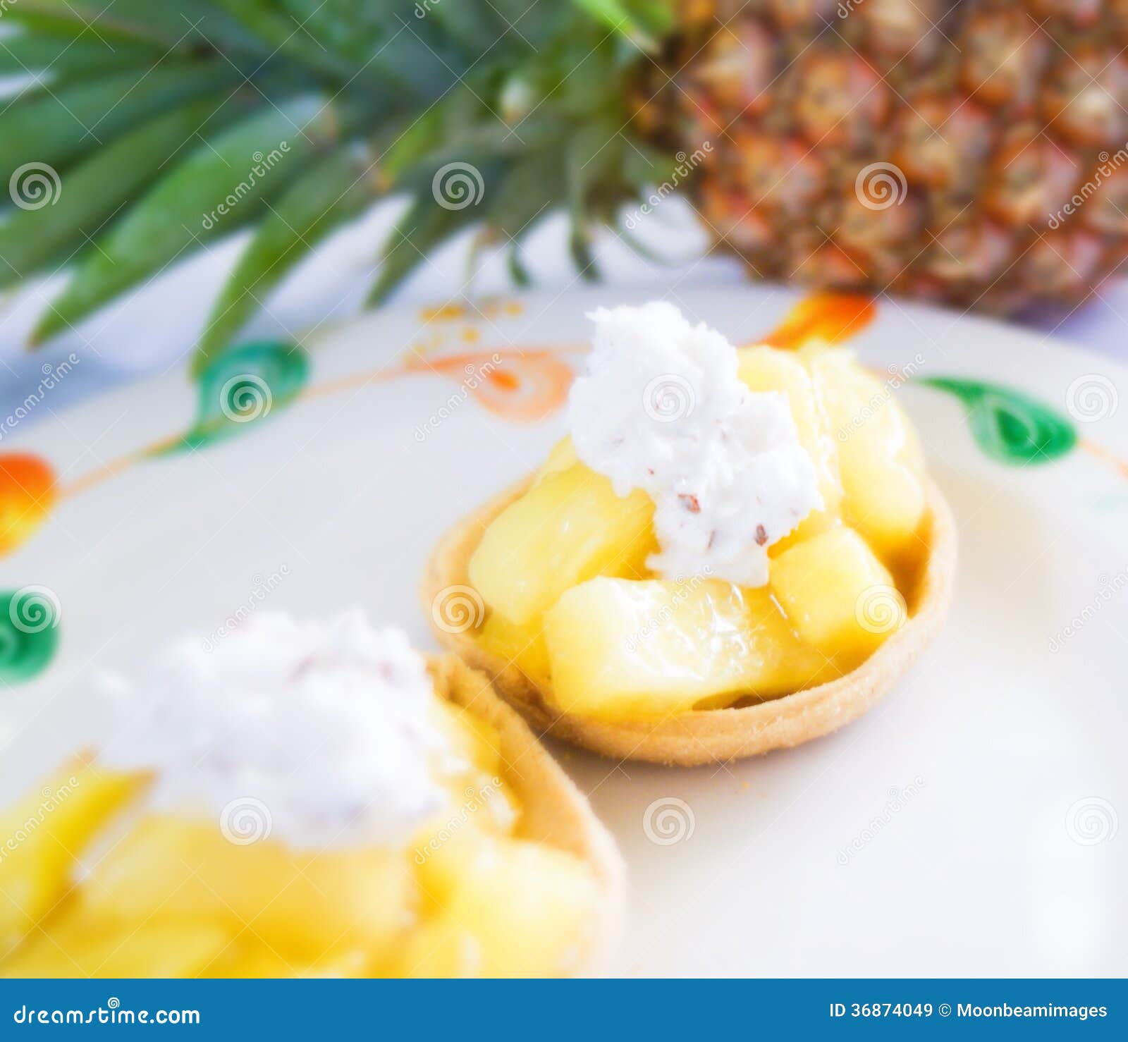 Mini Pineapple Pies with Coconut Stock Image - Image of topping, pies ...
