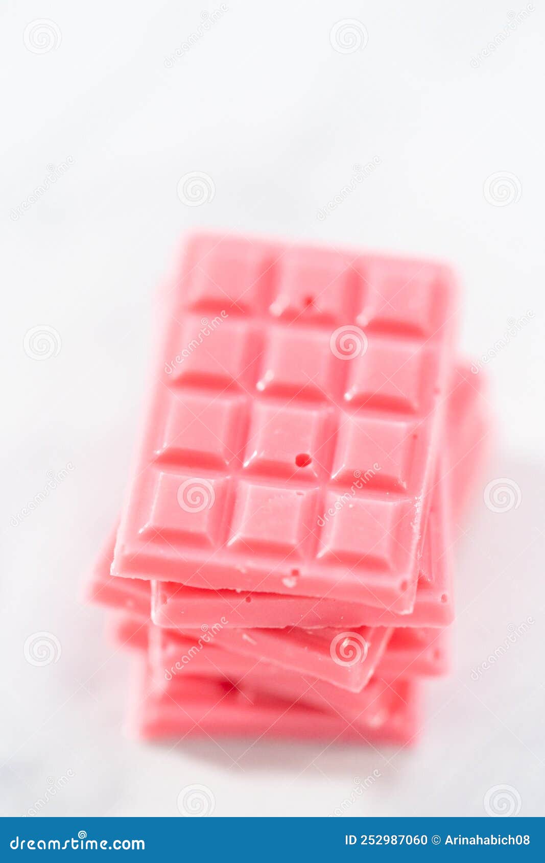 Mini pink chocolates stock photo. Image of homemade - 252987060