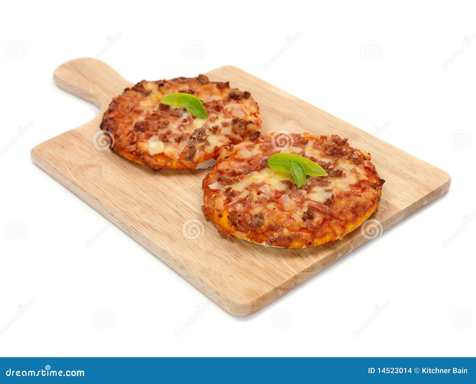 Mini Pizzas stock photo. Image of white, dinner, object - 14523014