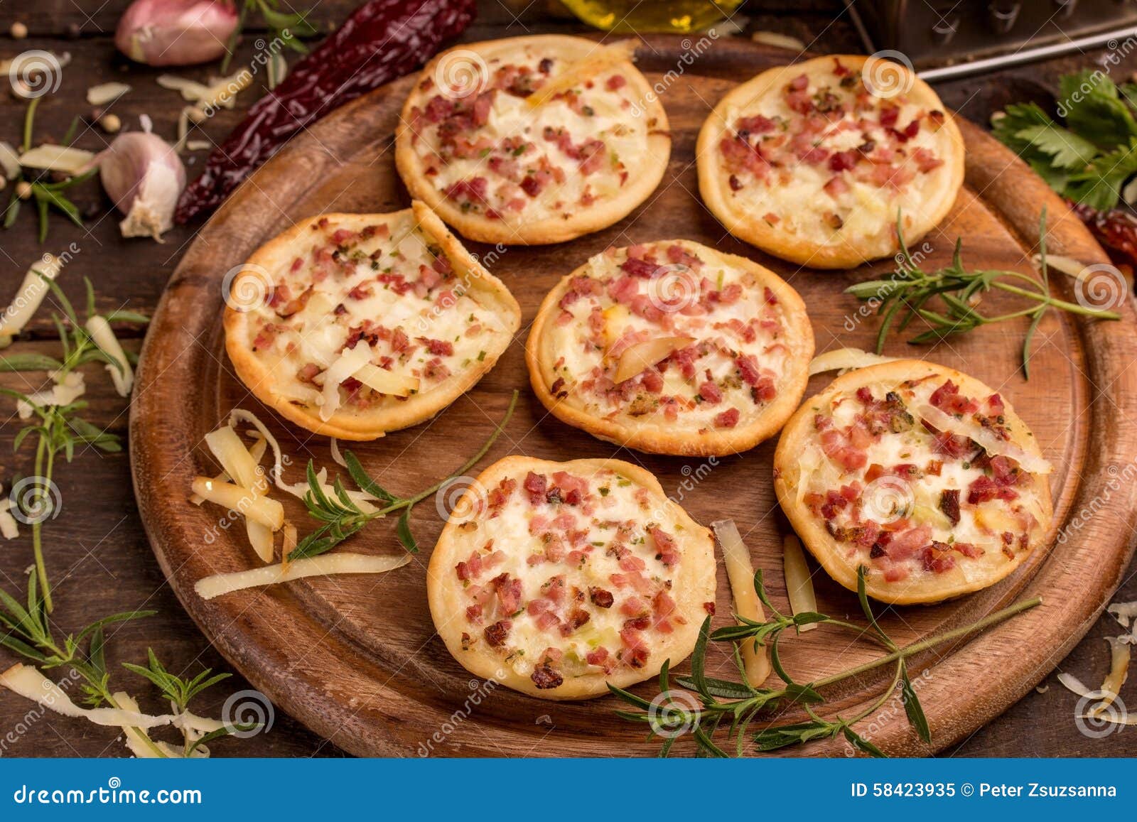 Mini pizzas stock image. Image of pizza, snack, lunch - 58423935