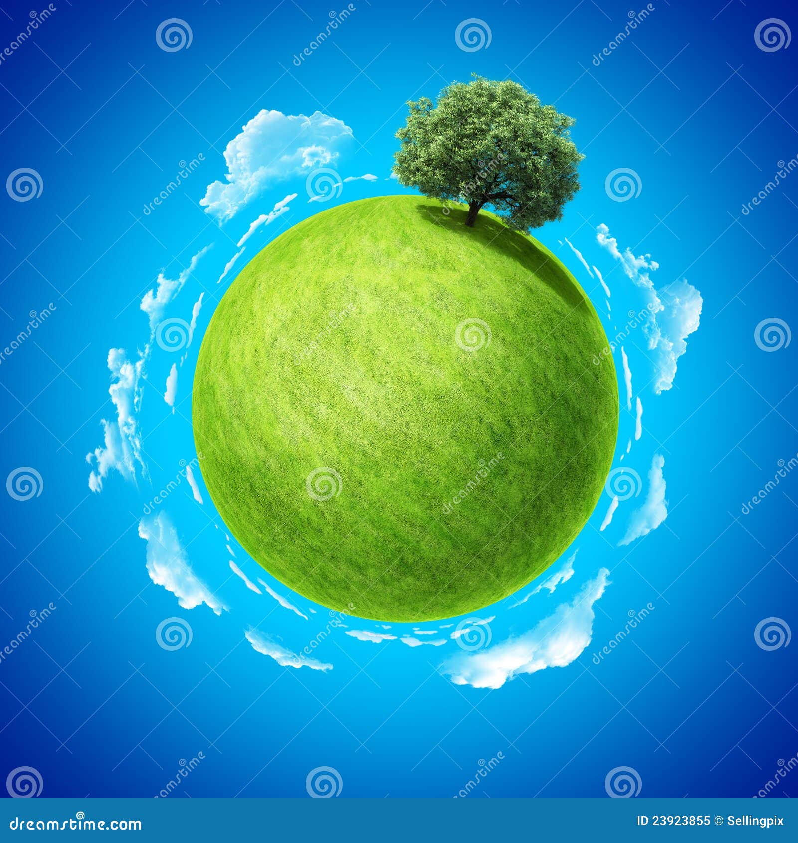 Mini Planet Concept Template. One from Collection. Stock Illustration ...