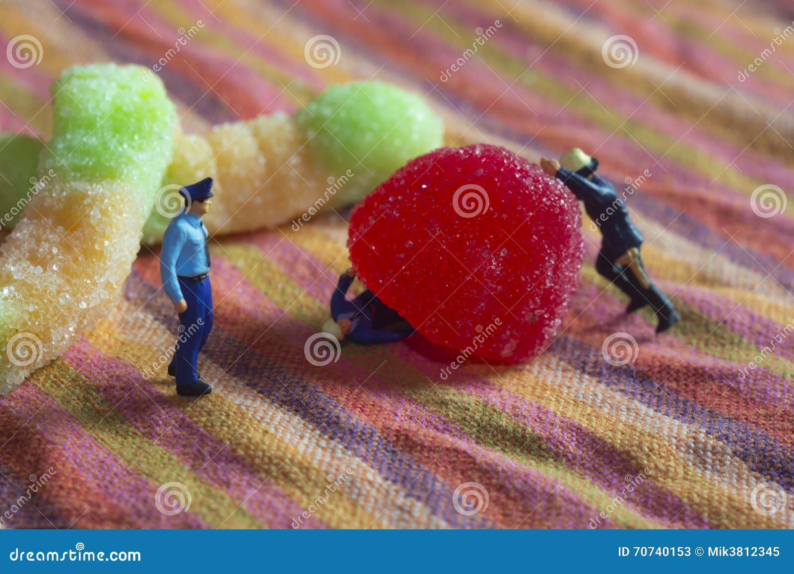 Mini Police and Crime Scene Stock Image - Image of cake, childhood ...