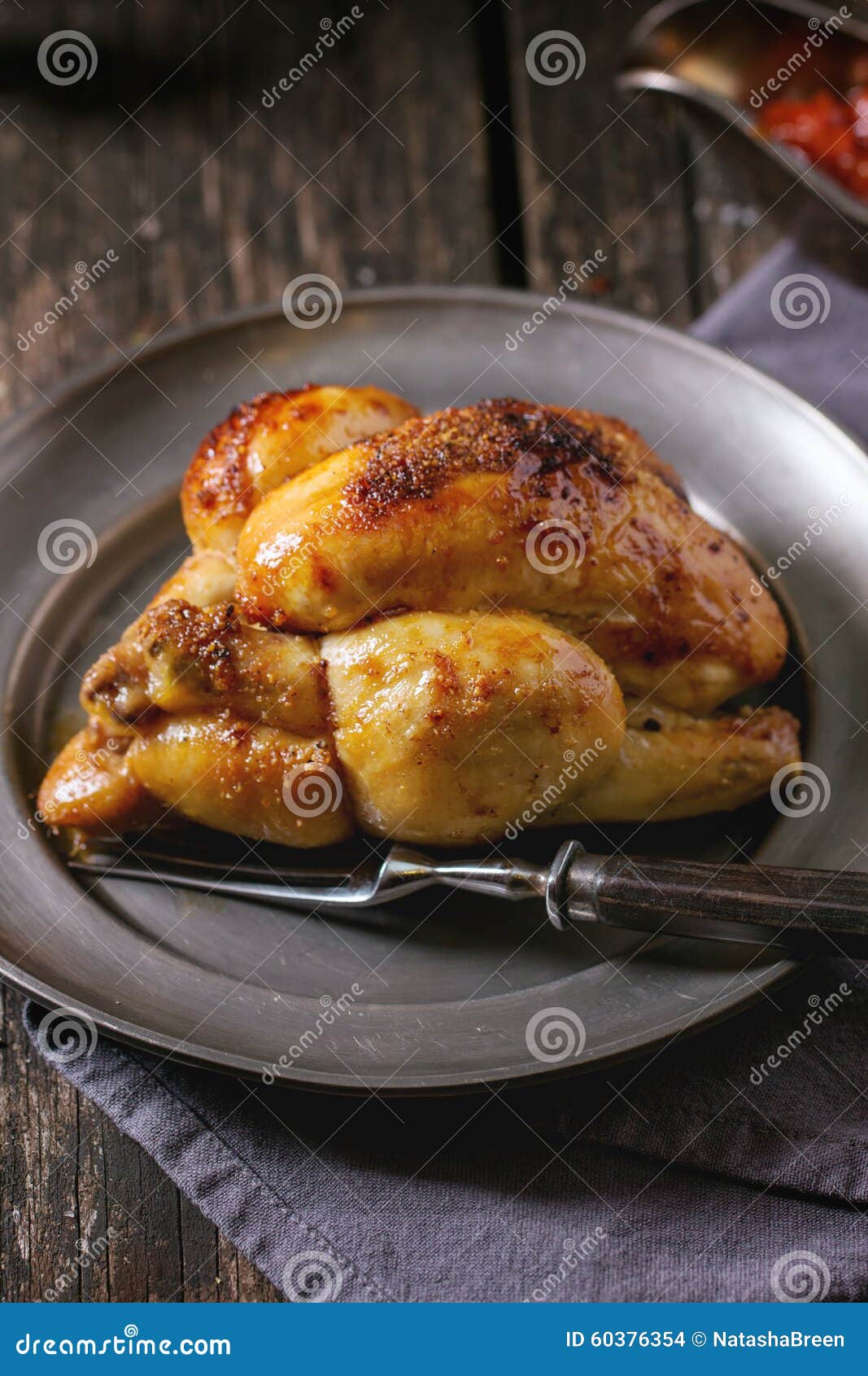 Mini Pollo Asado a La Parrilla Conjunto Foto de archivo - Imagen de ...