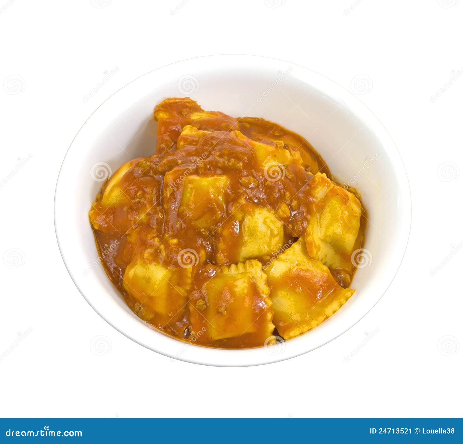 Mini Ravioli in Bowl on White Stock Image - Image of delicious, wheat ...