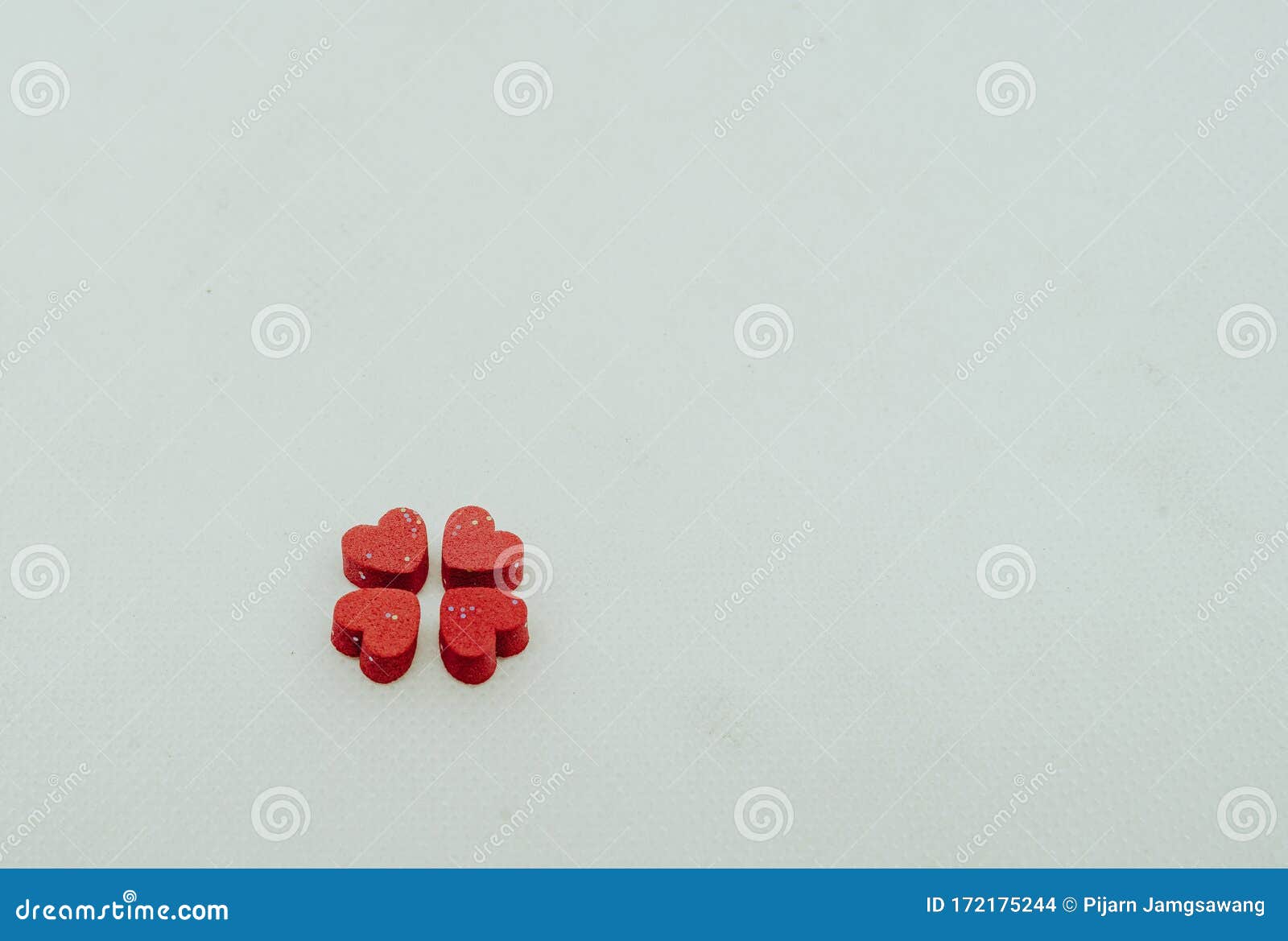 4 Mini Red Heart in White Background Stock Photo - Image of card ...