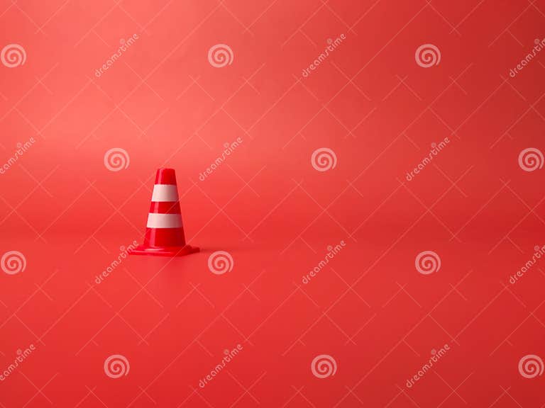 Mini Red Plastic Cones on a Red Background Stock Image - Image of ...