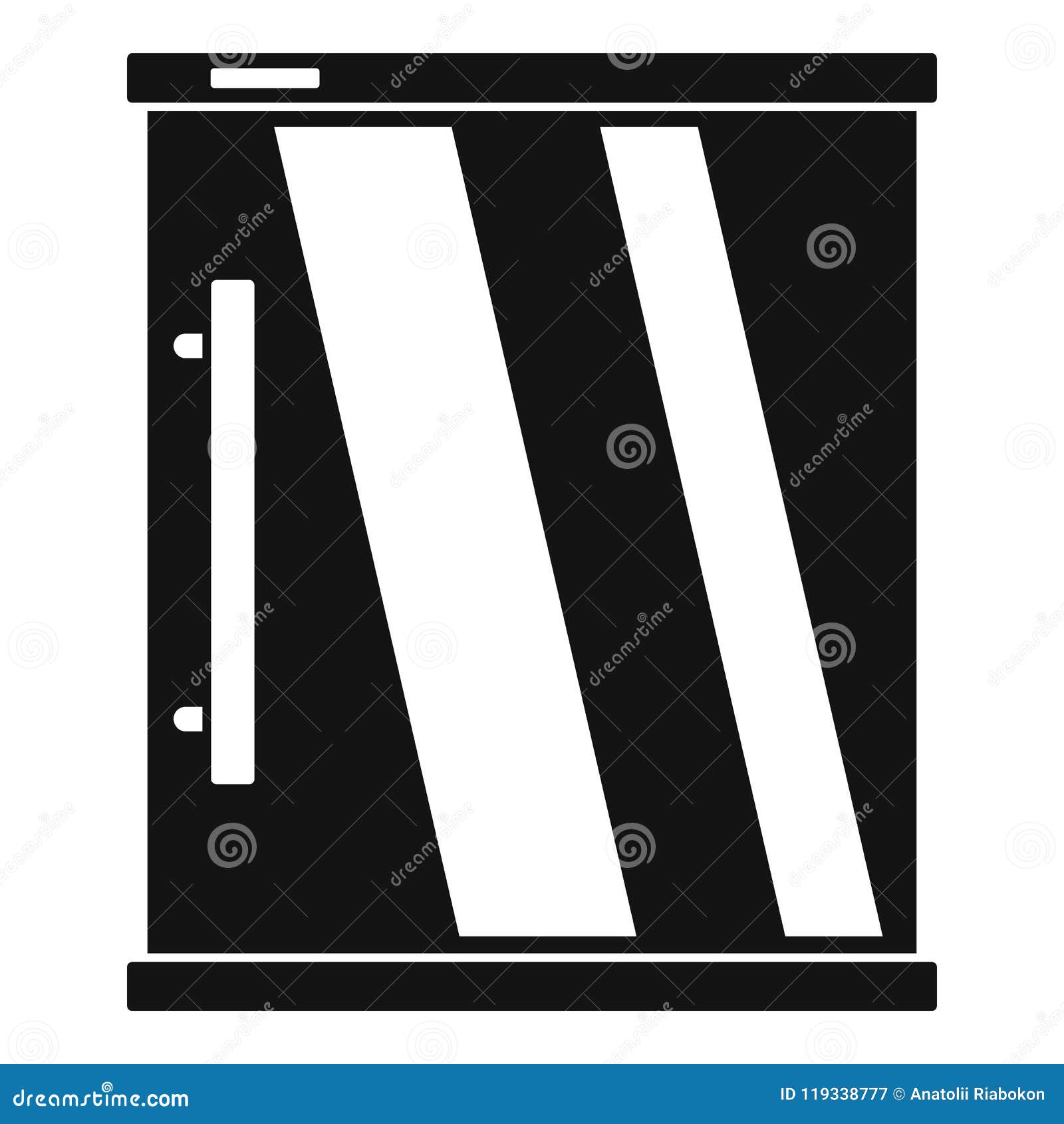 Mini Refrigerator Icon, Simple Style Stock Vector - Illustration of ...