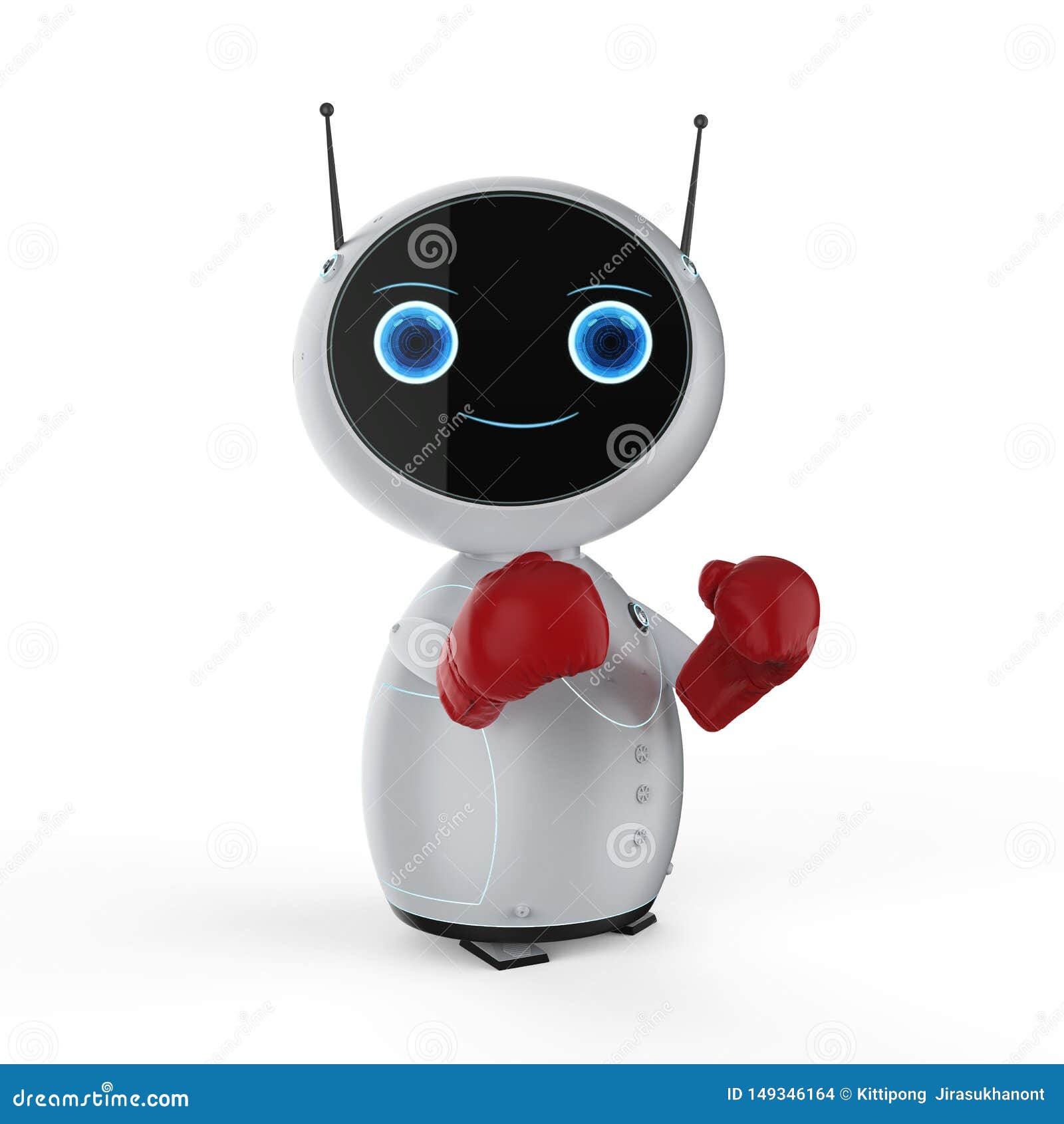 Robot Arm With Red Boxing Gloves Royalty-Free Stock Photo ...