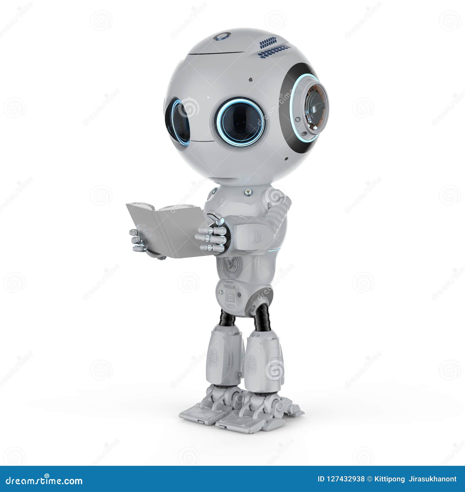 Mini robot learning stock illustration. Illustration of humanoid ...