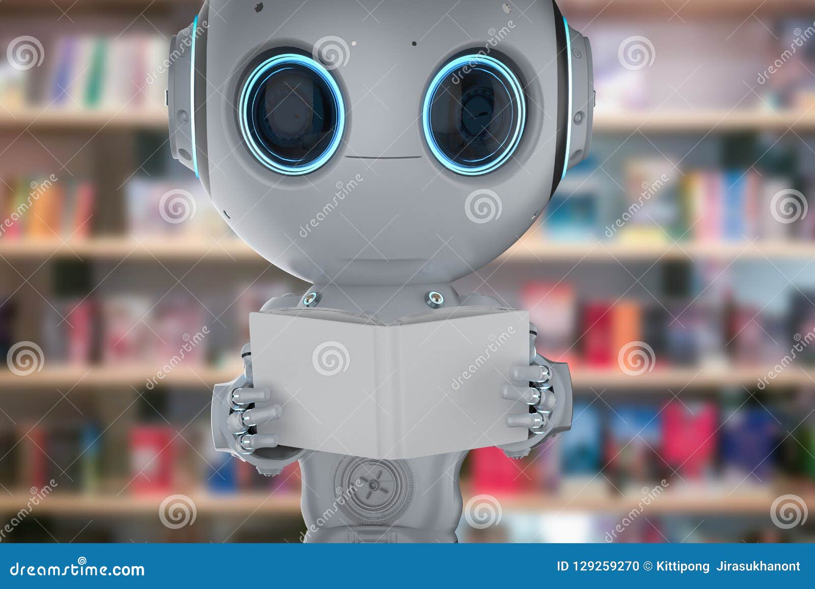 Mini robot learning stock illustration. Illustration of digital - 129259270