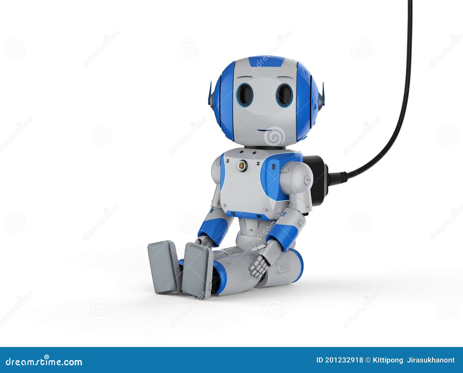Mini robot plug in stock illustration. Illustration of connector ...