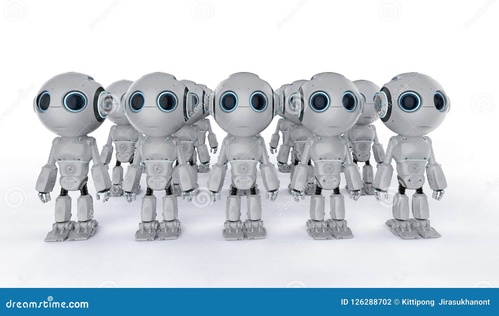 Mini robots assembly stock illustration. Illustration of automation ...