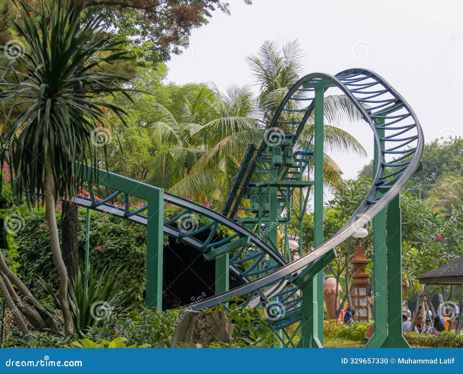 Mini Roller Coaster Track in the Dufan Recreation Area Stock Photo ...