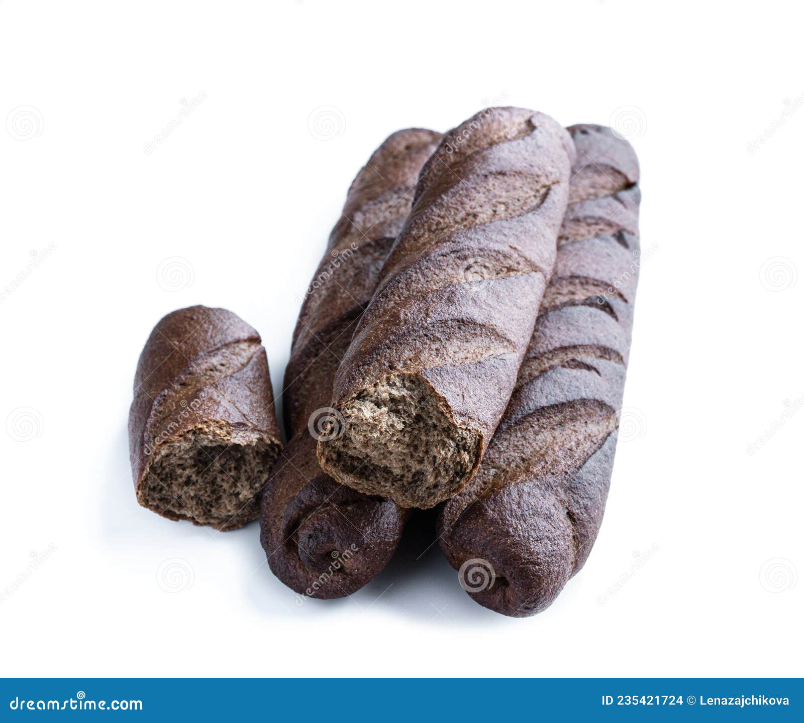 Mini Rye Loafs Isolated on White Stock Photo - Image of corn, pastry ...