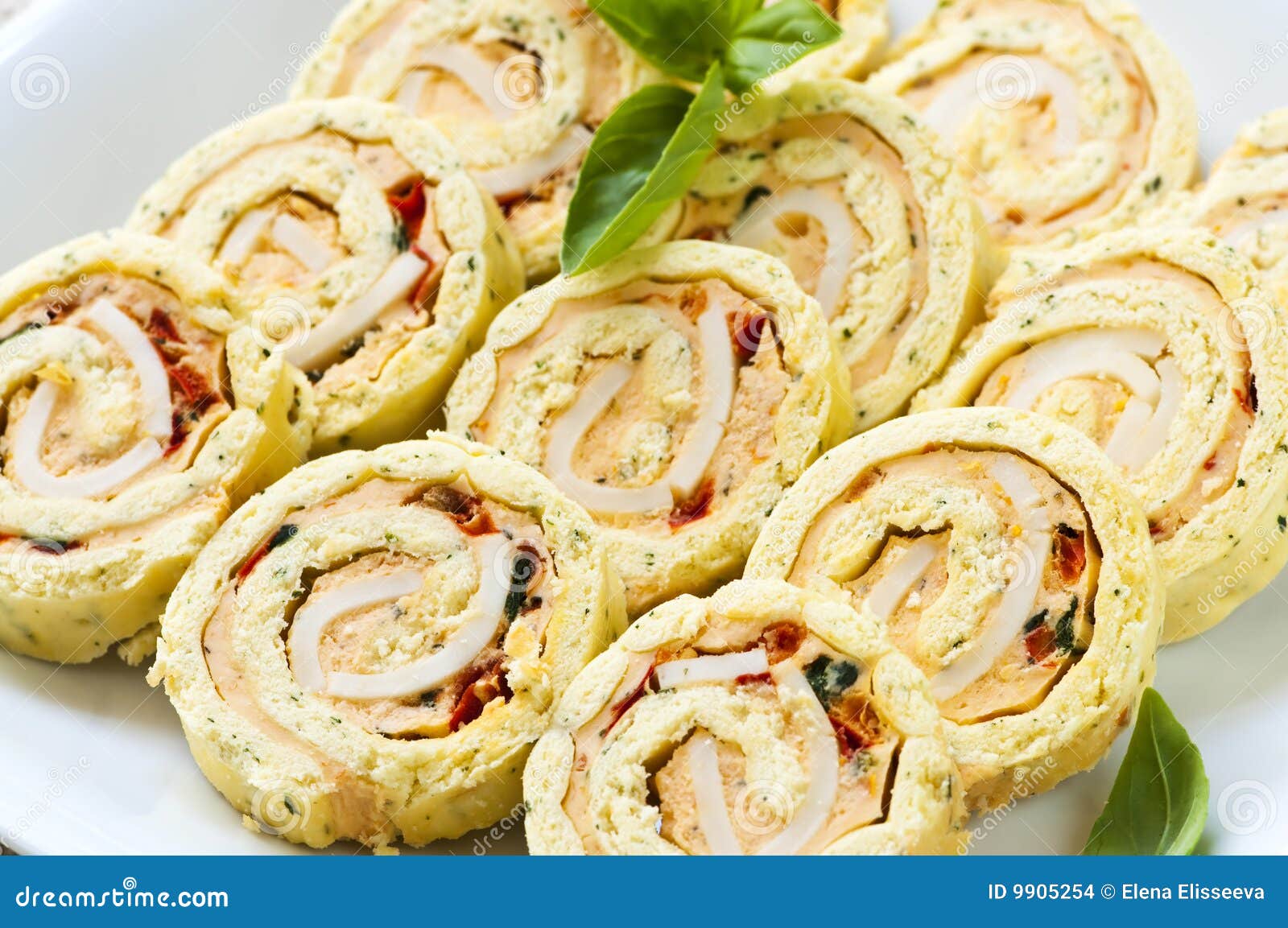 Mini Sandwich Spiral Roll Appetizers Stock Photo - Image of pita ...