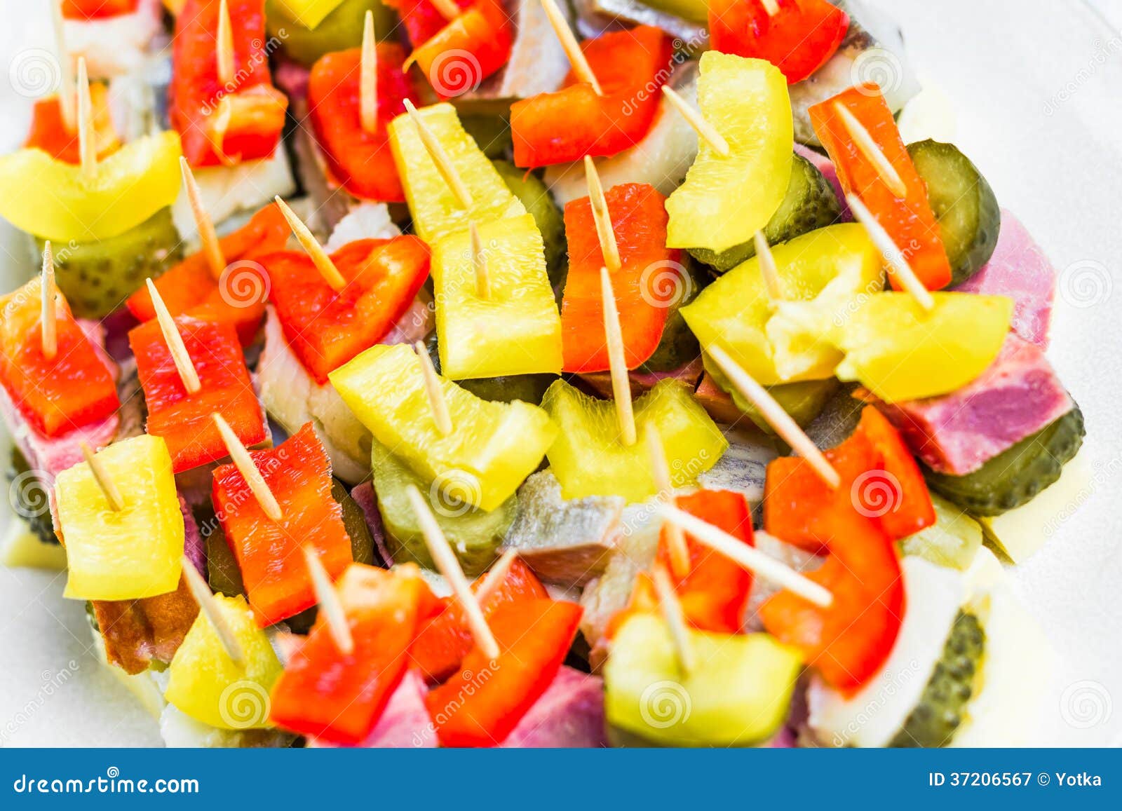Mini Sandwiches Toothpicks Appetizer Stock Image - Image of dinner ...