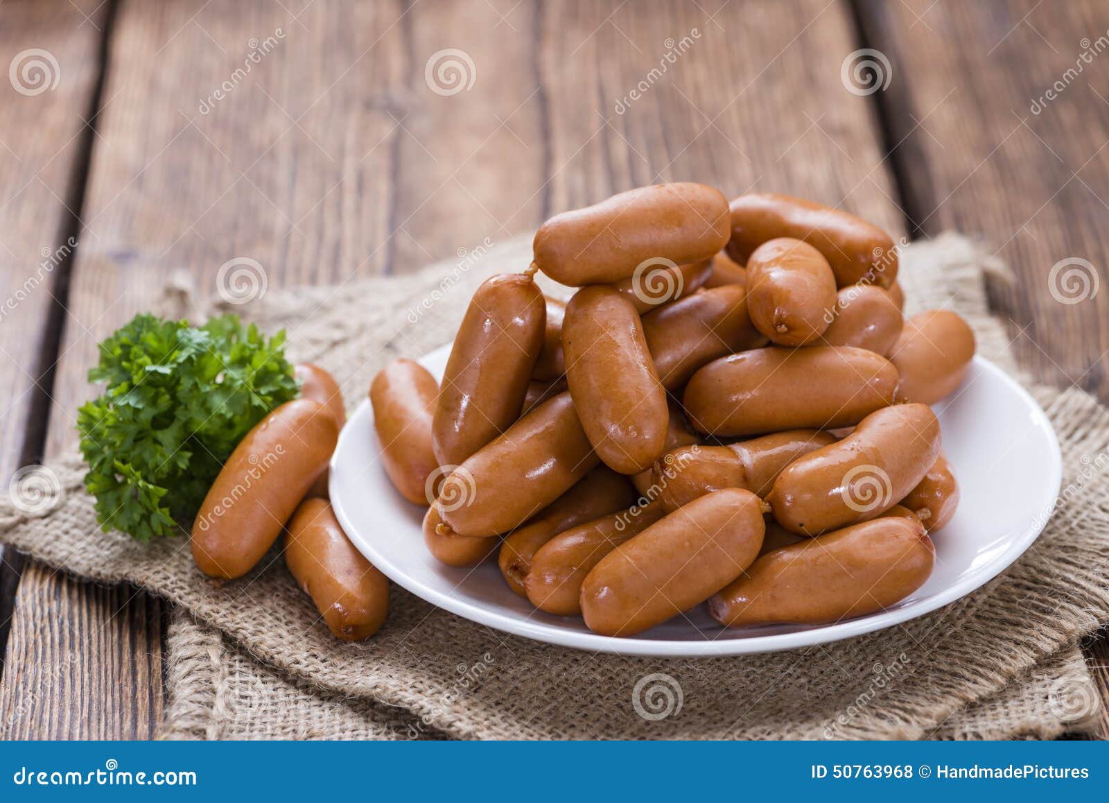 Mini Sausages stock photo. Image of rustic, lunch, small - 50763968