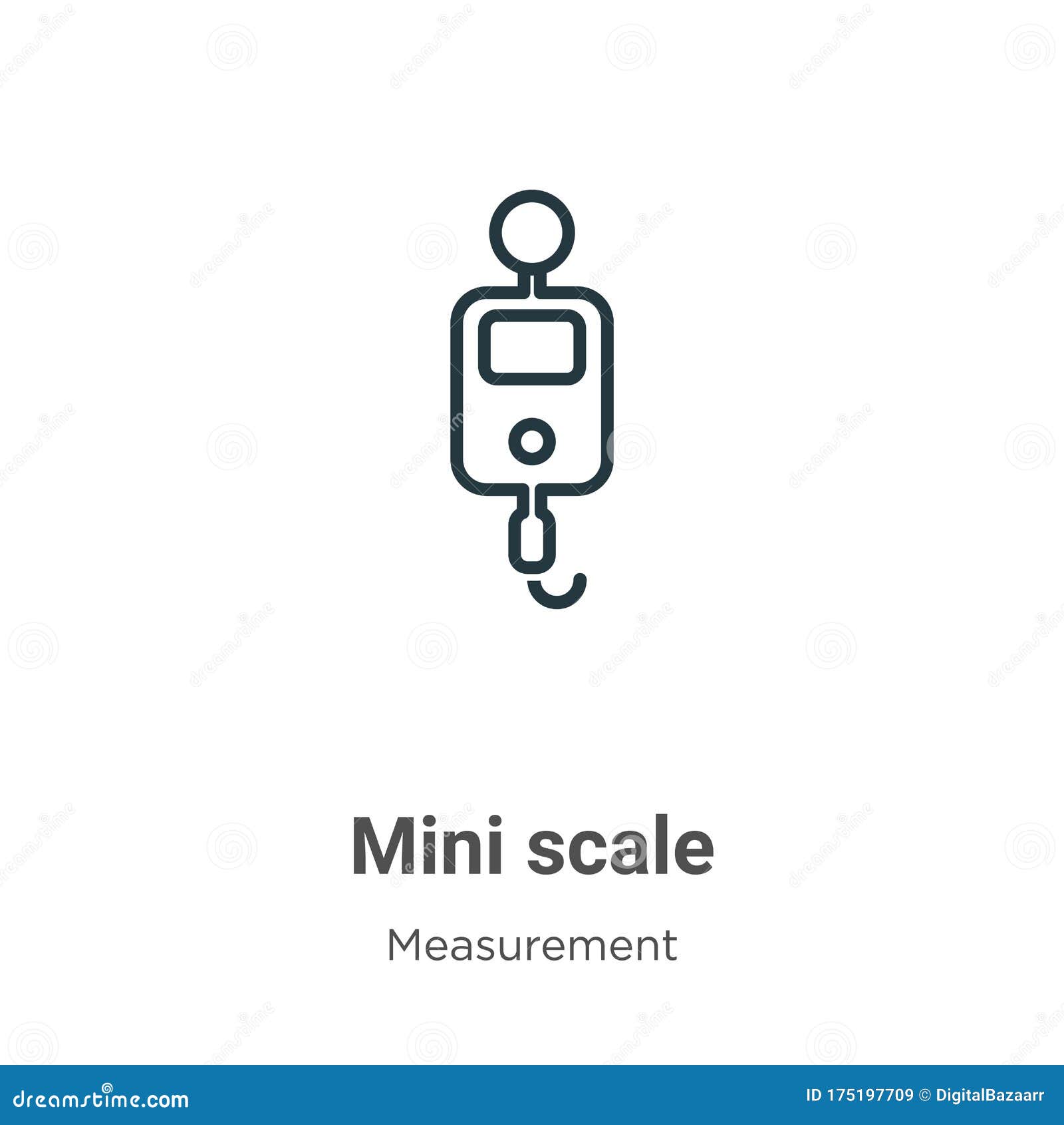 Mini Scale Outline Vector Icon. Thin Line Black Mini Scale Icon, Flat ...