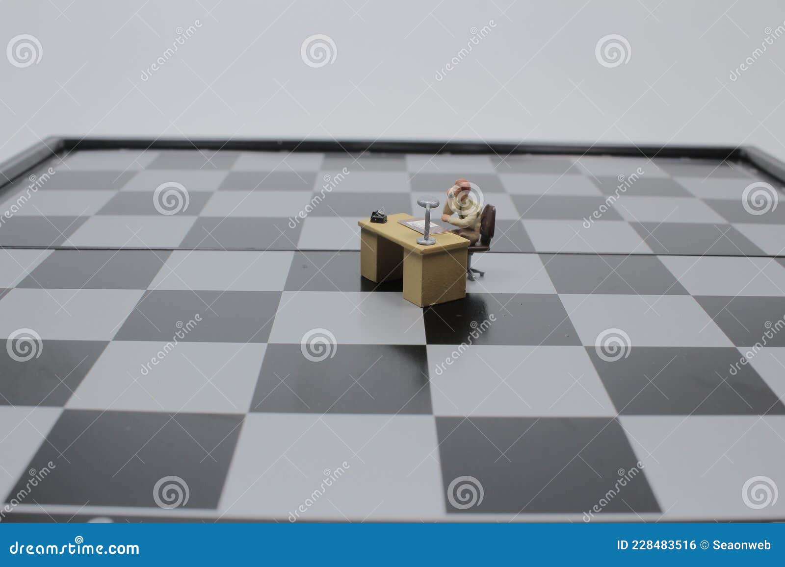 A Mini of Security Guard on the Chess Board Stock Photo - Image of ...