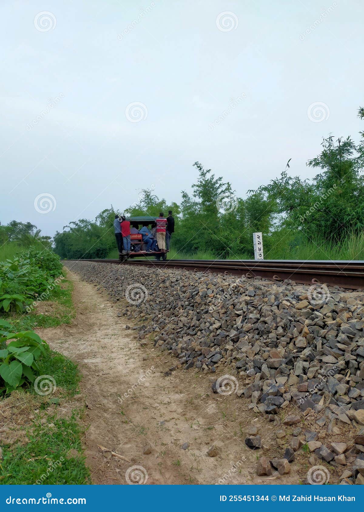 Mini Service Train View Bangladesh Stock Photo - Image of track ...