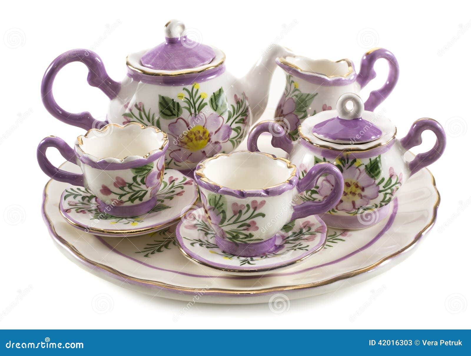Mini set of tea service stock image. Image of home, object - 42016303
