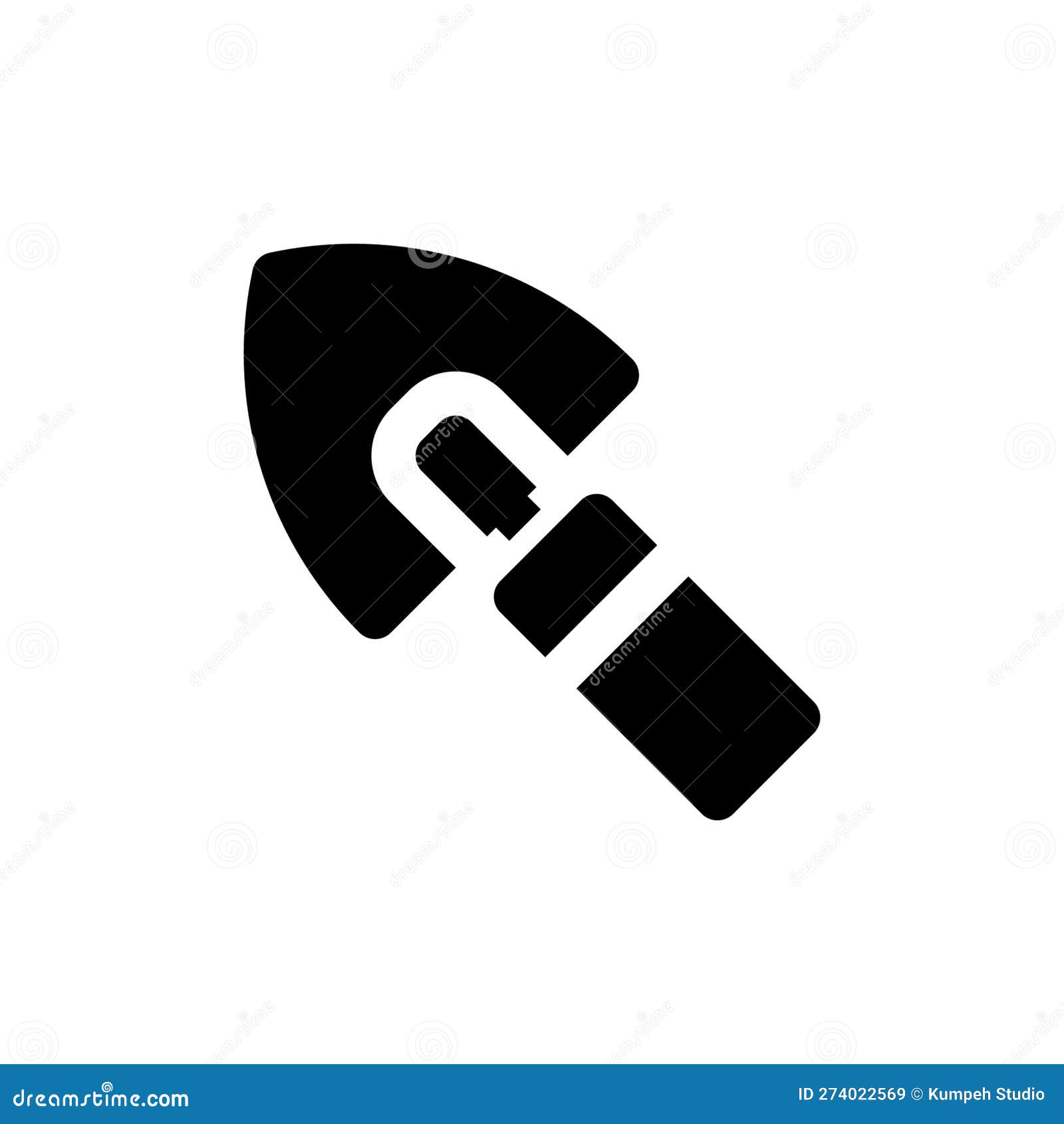 Mini Shovel Icon Flat. Illustration Isolated Vector Sign Symbol Stock ...