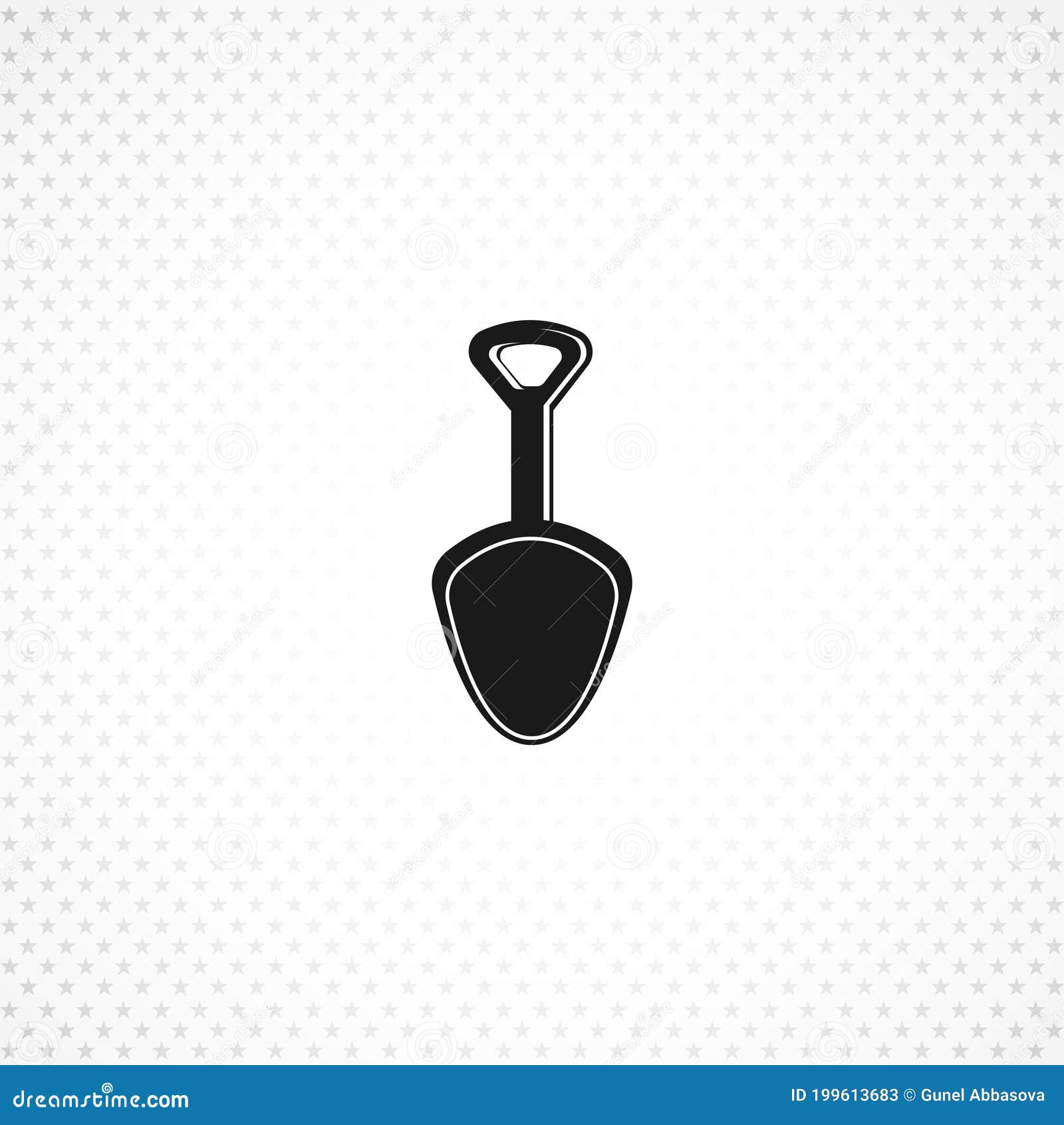 Mini Shovel icon stock vector. Illustration of gravel - 199613683