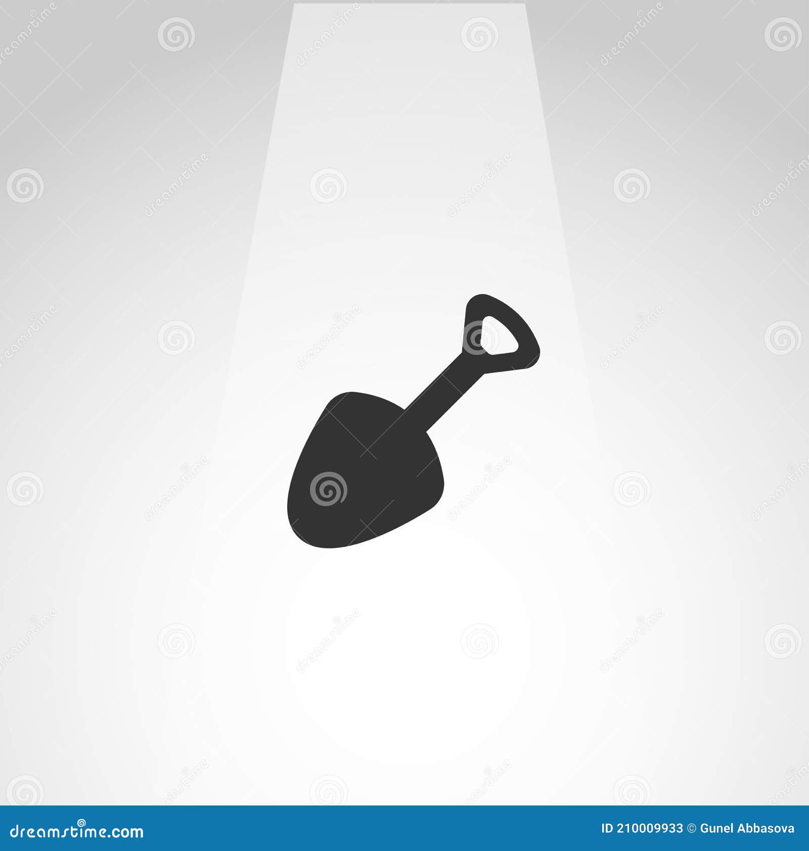 Mini Shovel Icon, Shovel Simple Isolated Icon Stock Illustration ...
