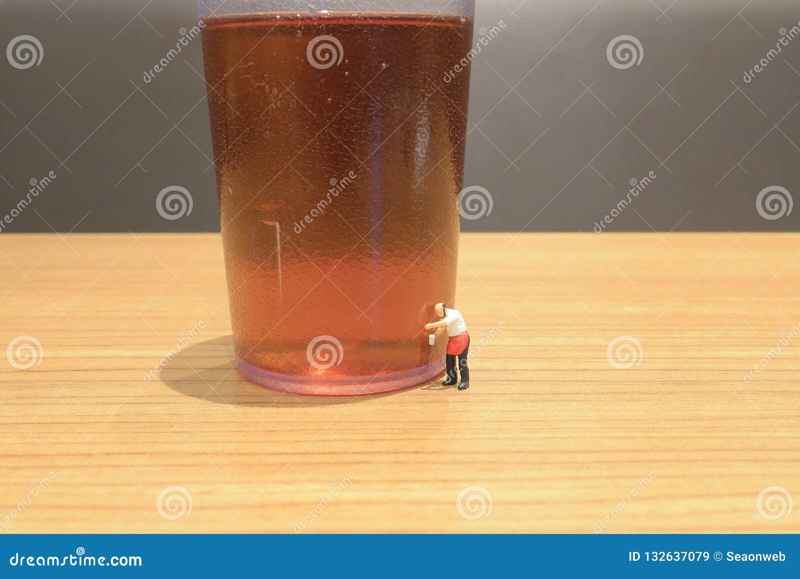 Mini of Small Bartender Figure with Drink Stock Image - Image of ...