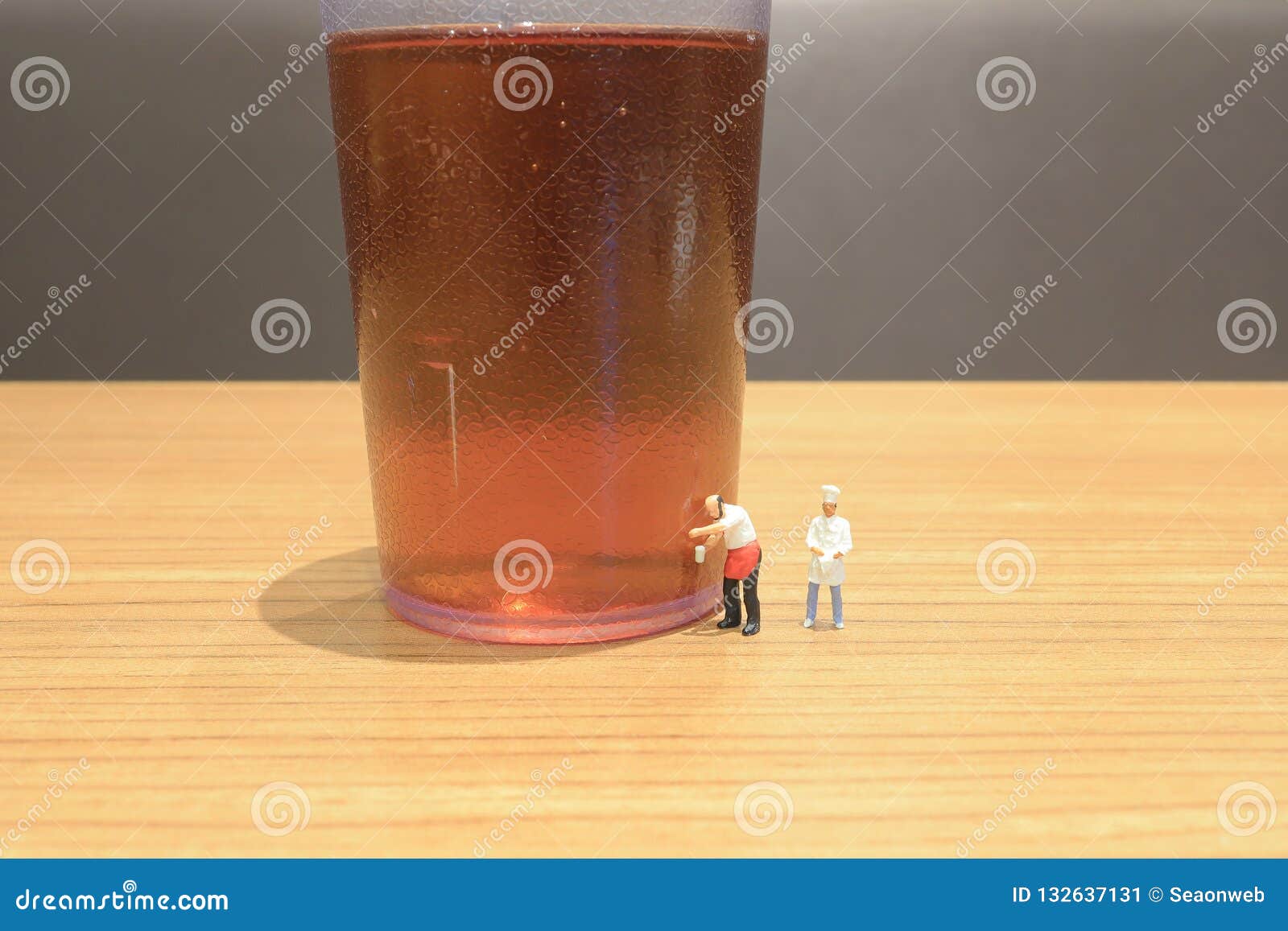 Mini of Small Bartender Figure with Drink Stock Image - Image of meal ...