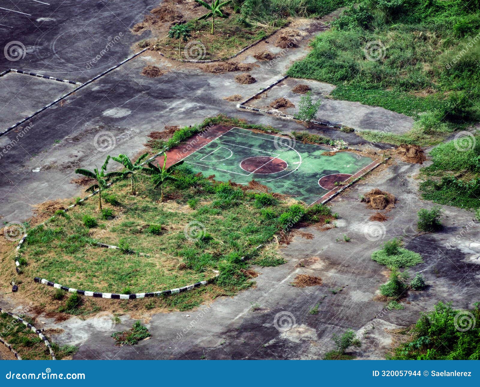 Mini Soccer Field from the Ruins of a Building Stock Photo - Image of ...