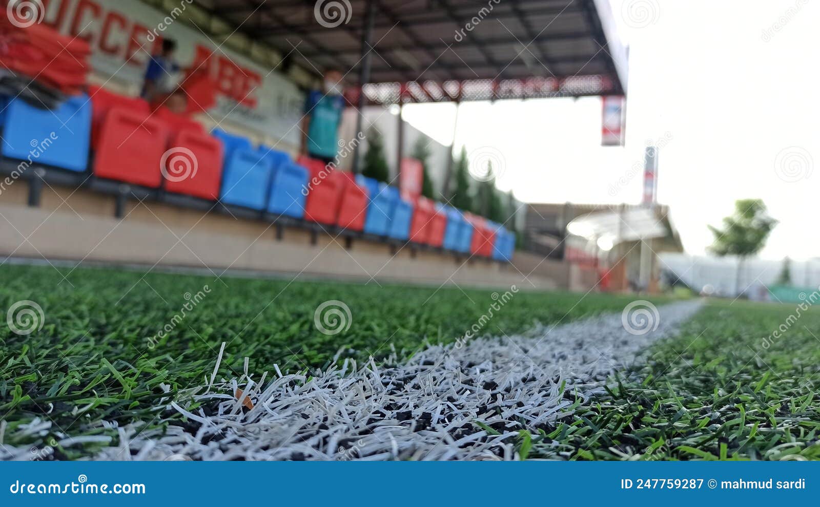 Mini Soccer Field with Stands Looks Blurry Stock Image - Image of ...