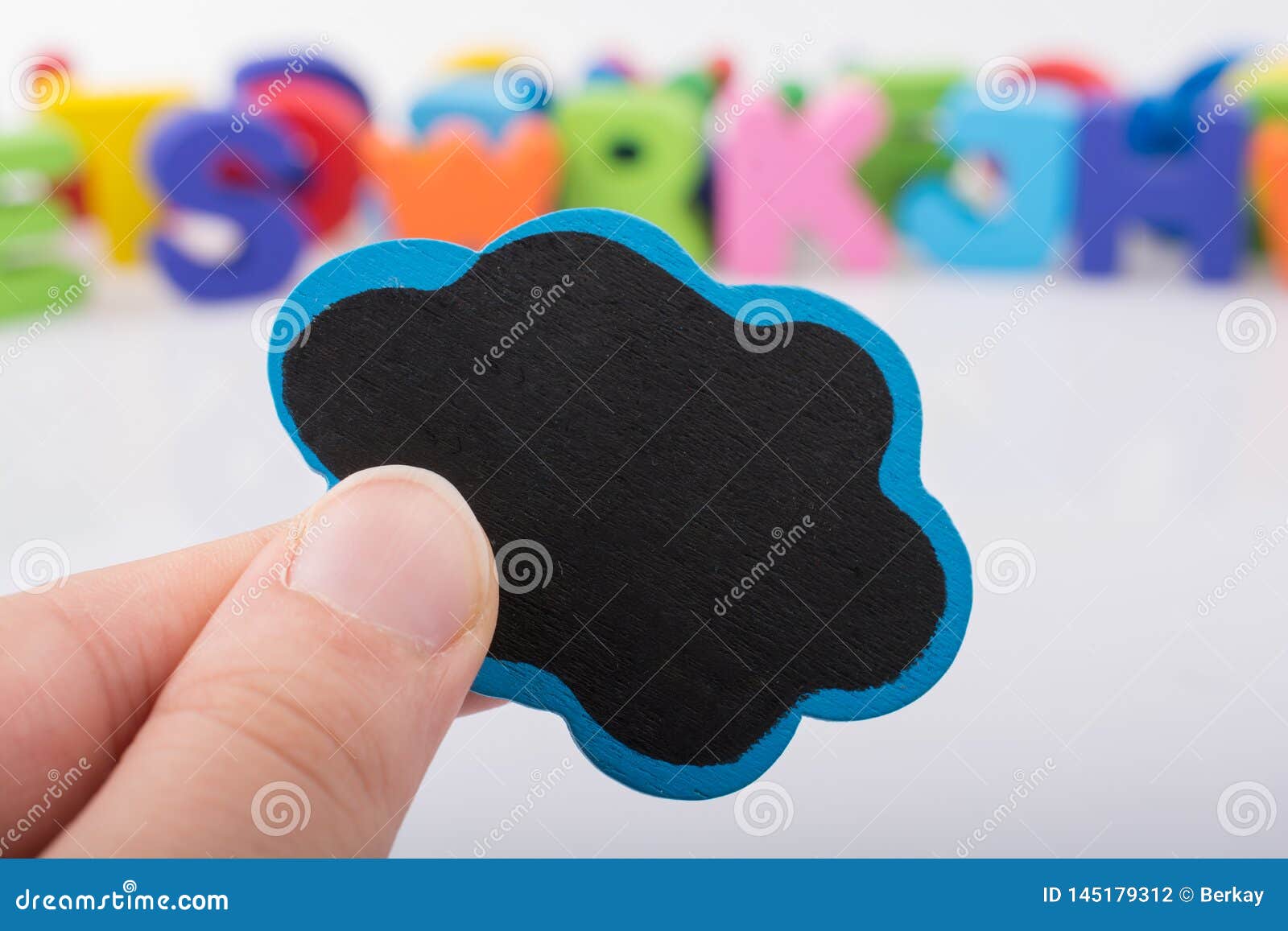 Mini Speech Bubble Made of Wood in Hand Stock Photo - Image of ...