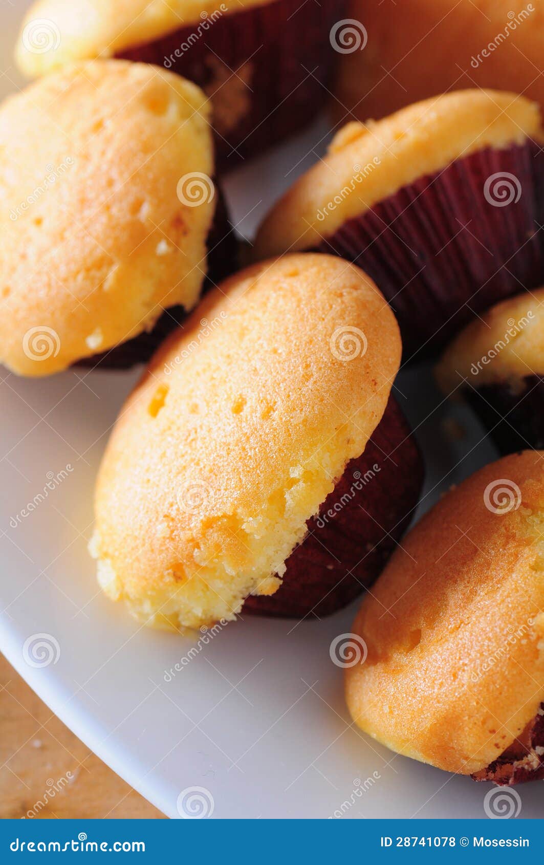Mini Sponge cake stock photo. Image of paper, cake, closeup - 28741078