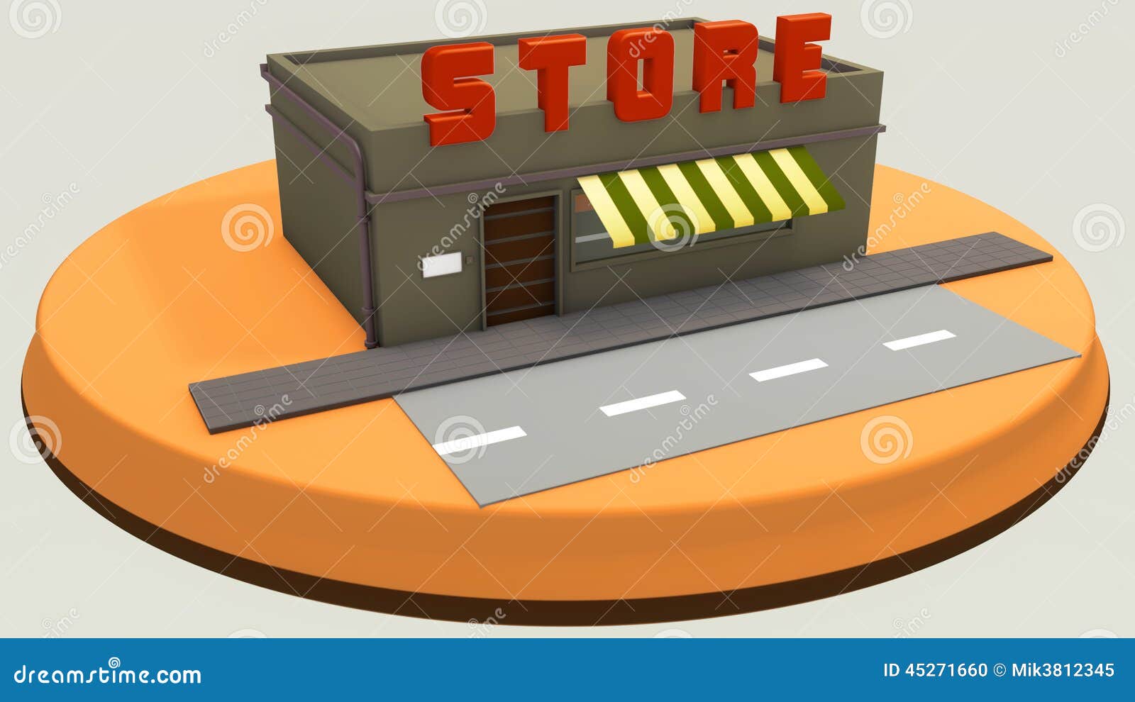 Mini store stock illustration. Illustration of retail - 45271660