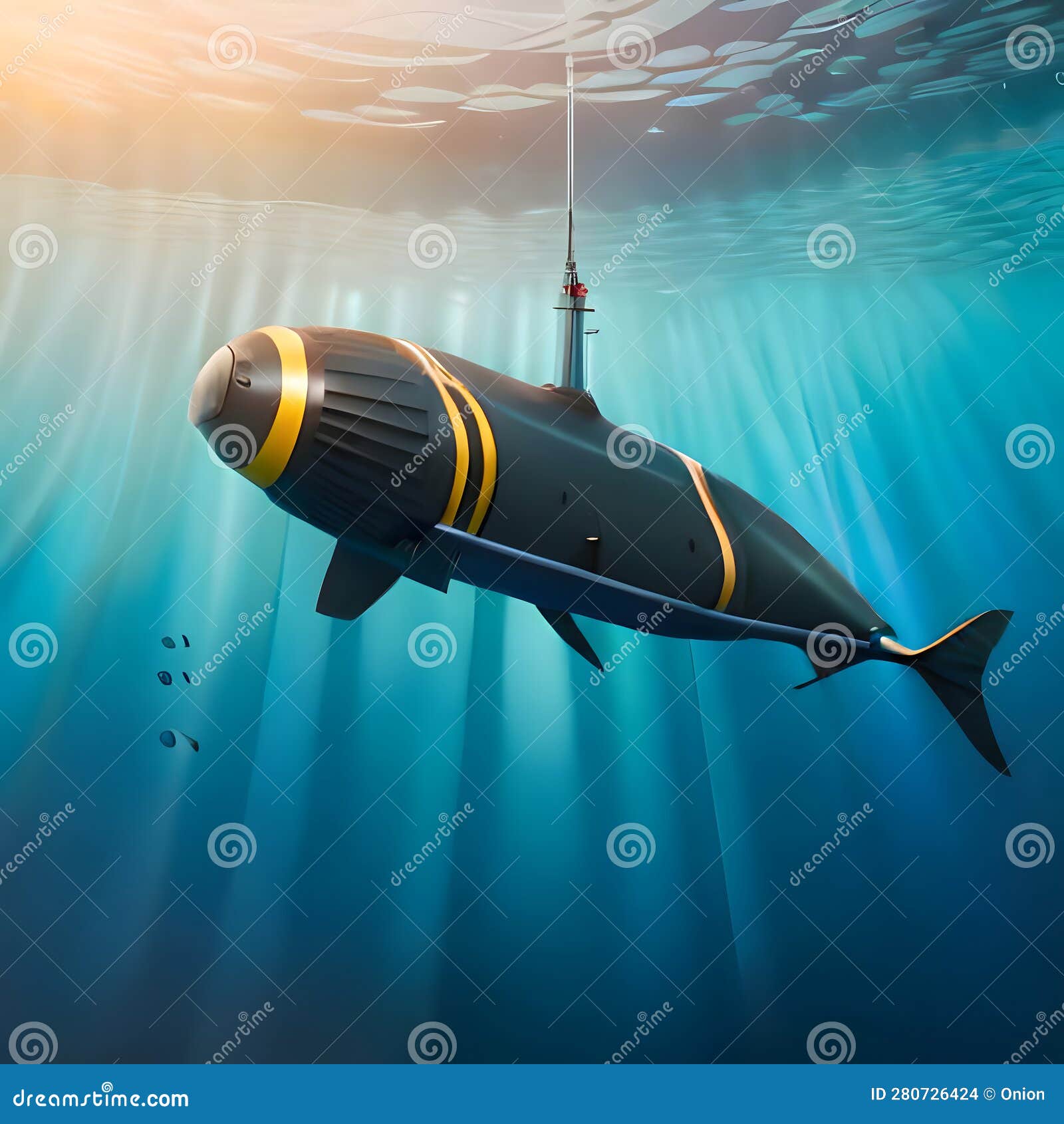 Mini Submarine Exploring the Bottom - Ai Generated Image Stock ...