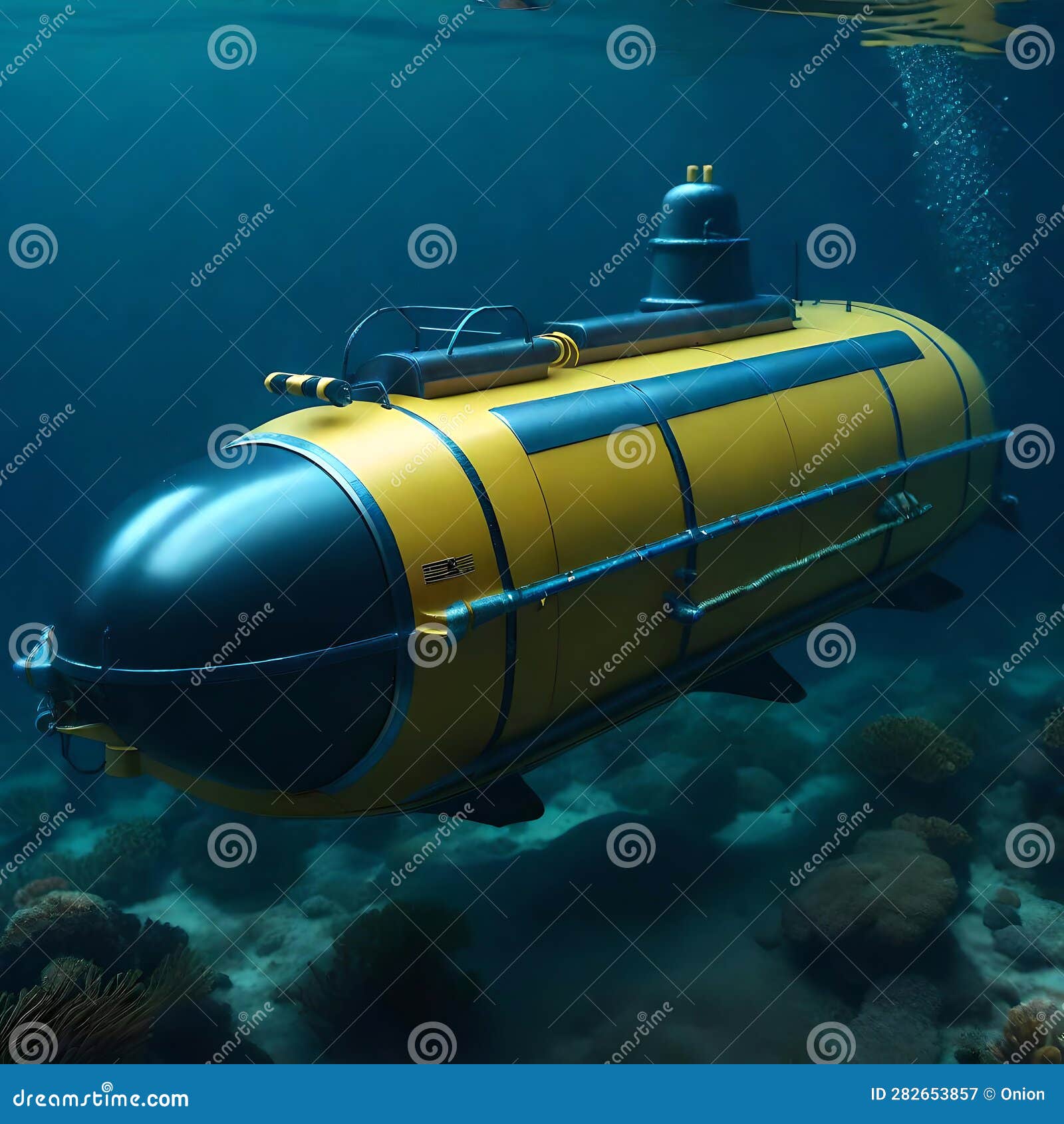Mini Submarine Exploring the Bottom - Ai Generated Image Stock ...