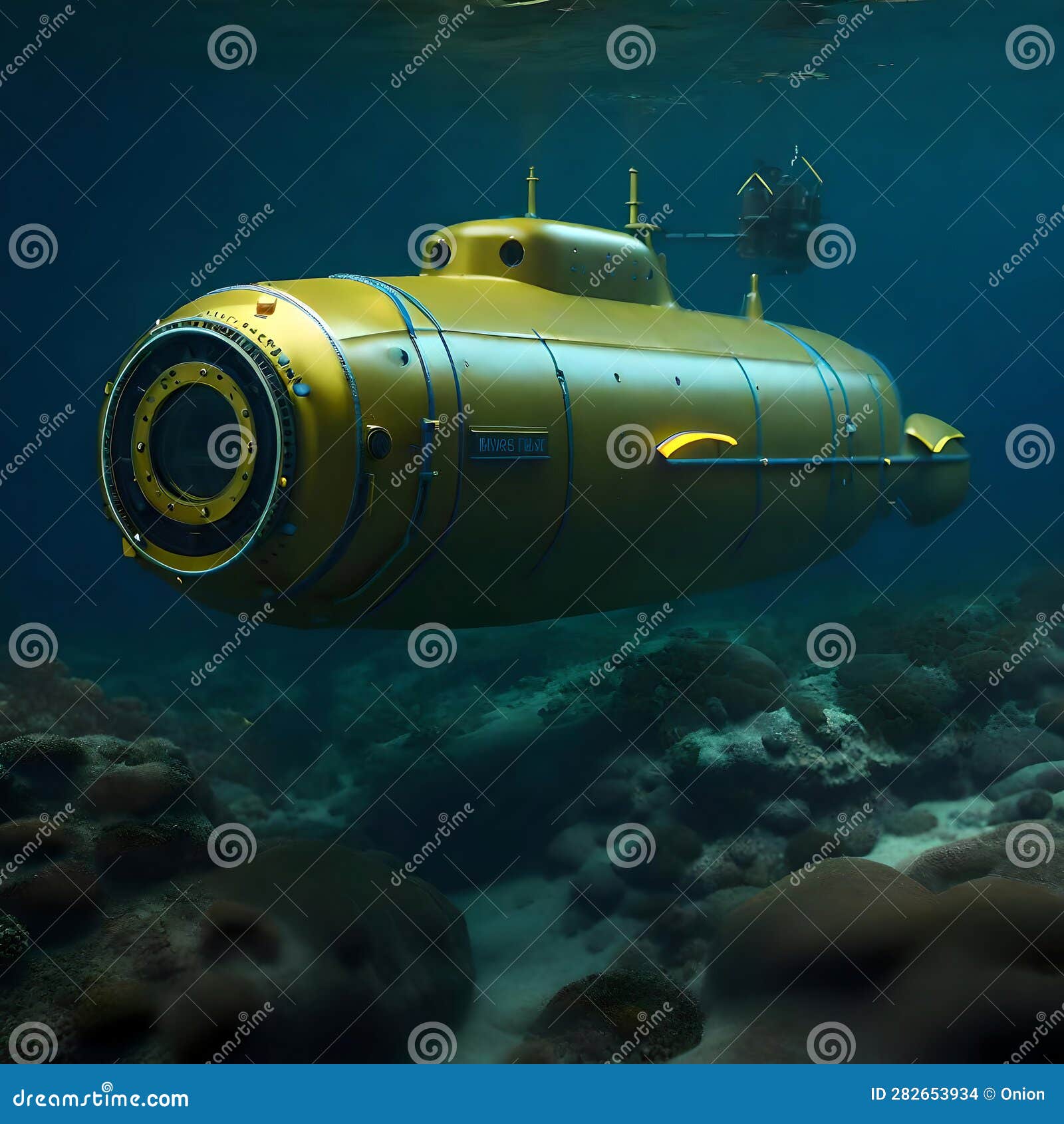 Mini Submarine Exploring the Bottom - Ai Generated Image Stock ...