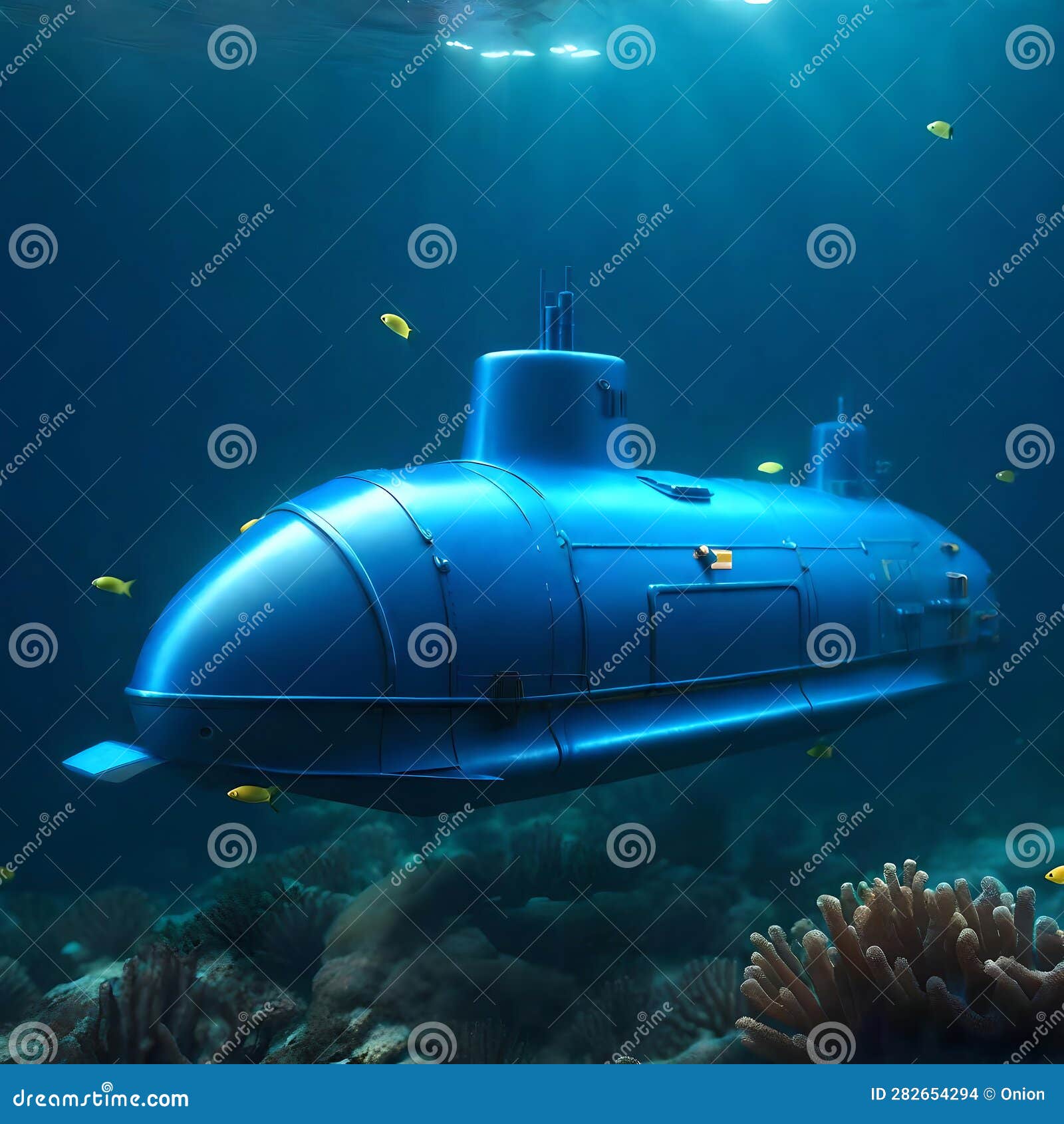 Mini Submarine Exploring the Bottom - Ai Generated Image Stock ...