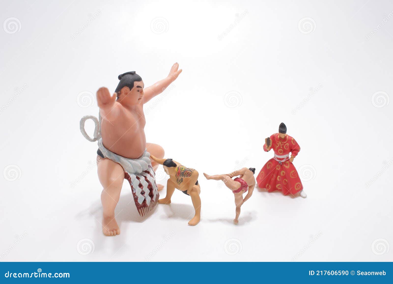A Mini Sumo Figure are Fighting at Board Stock Photo - Image of play ...