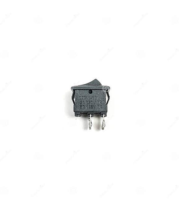 Mini Switch 2 Pinsisolated on a White Background Stock Image - Image of ...