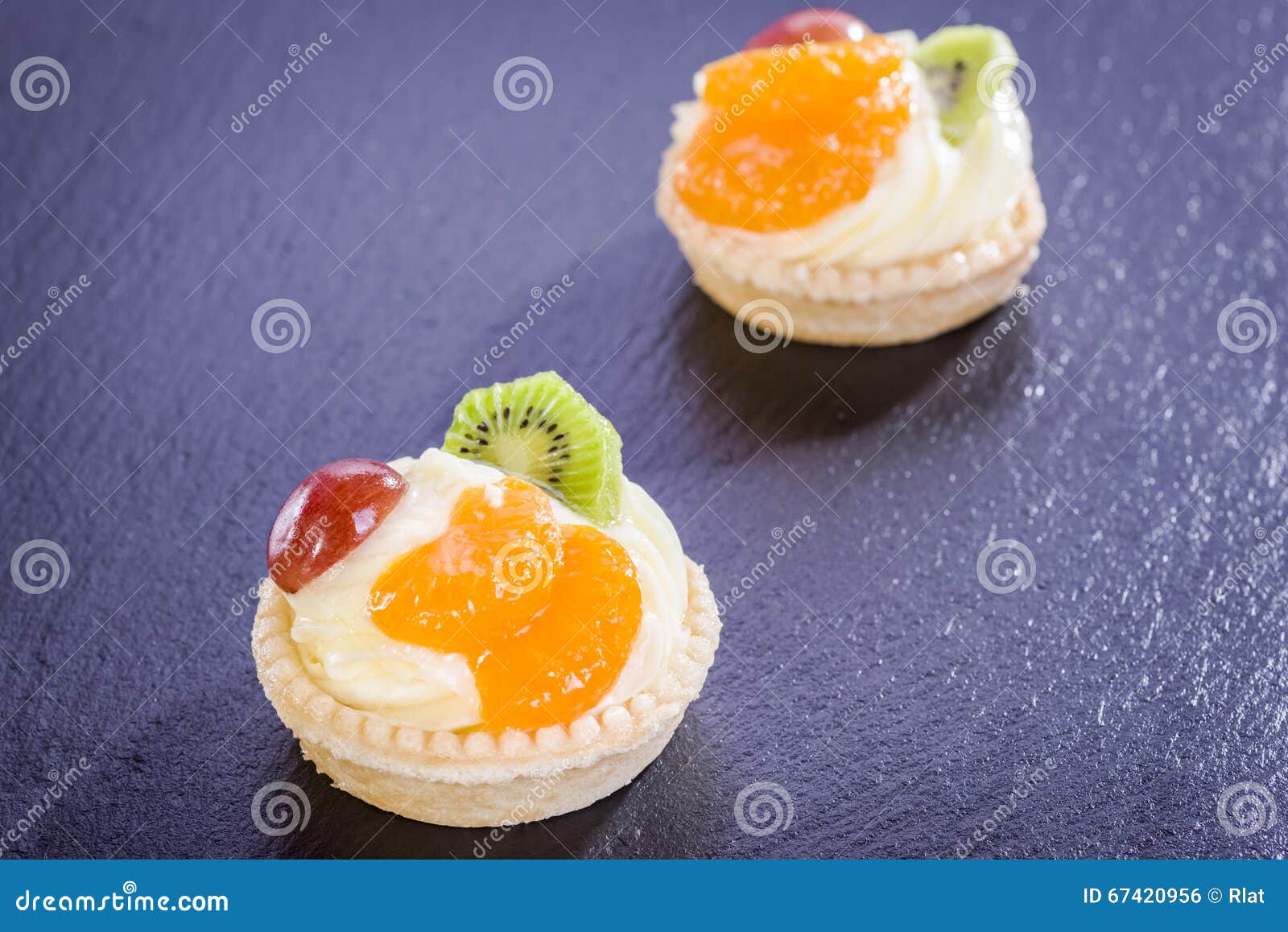 Mini tart with pudding stock photo. Image of french, custard - 67420956