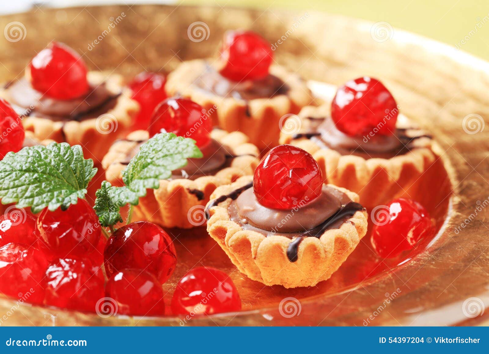 Mini tartlets stock photo. Image of garnish, glace, sweet - 54397204