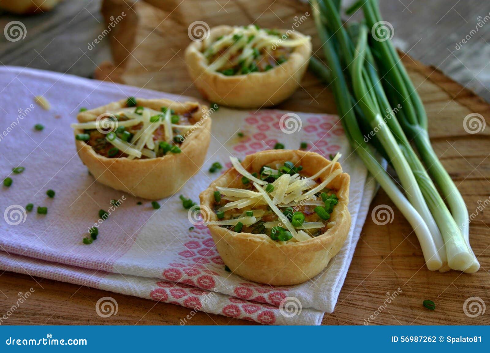 Mini Tarts with Onion and Cheese Stock Photo - Image of cake, delicious ...