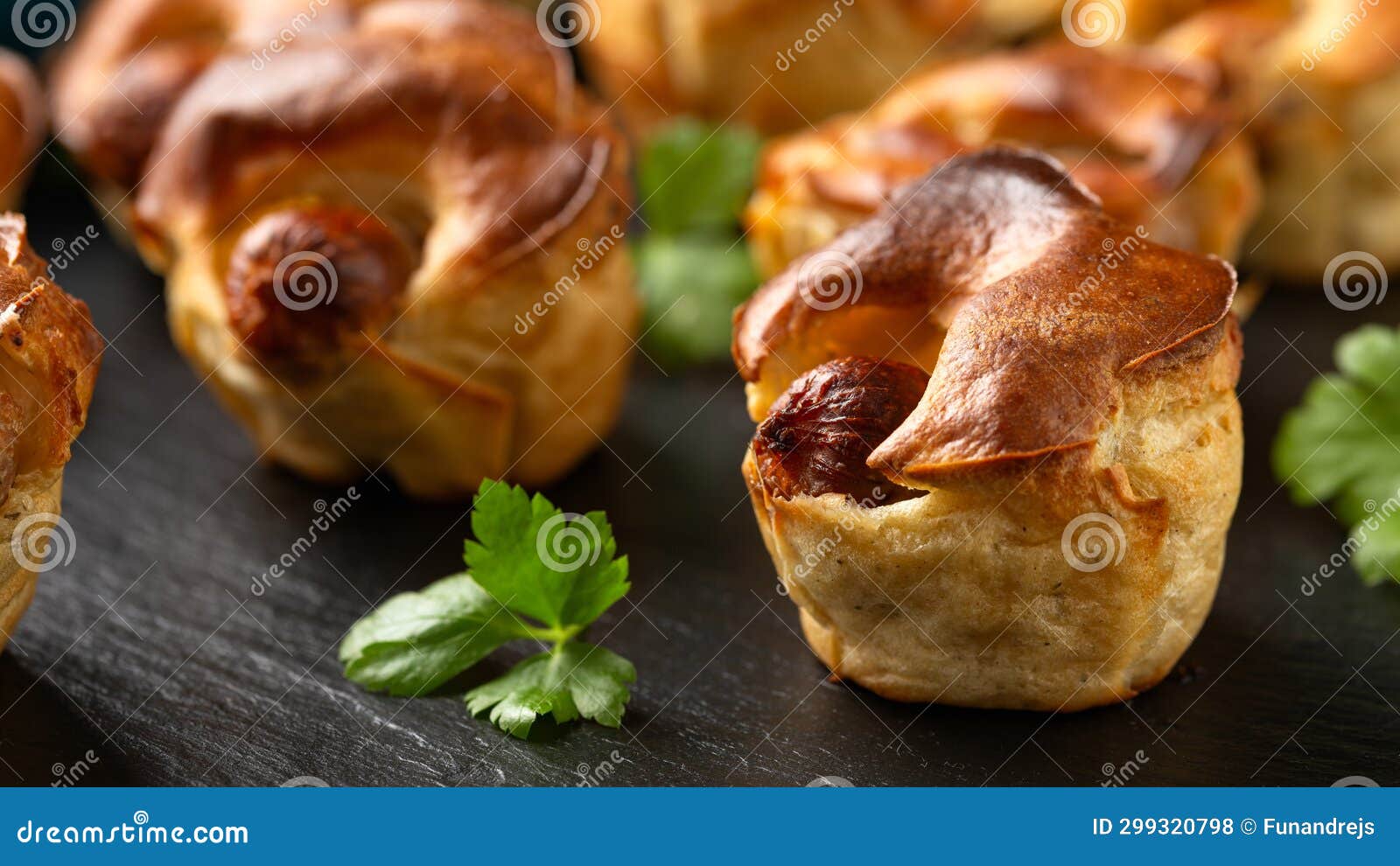 Mini Toad in the Hole, Baked Sausages in Yorkshire Pudding with Gravy ...