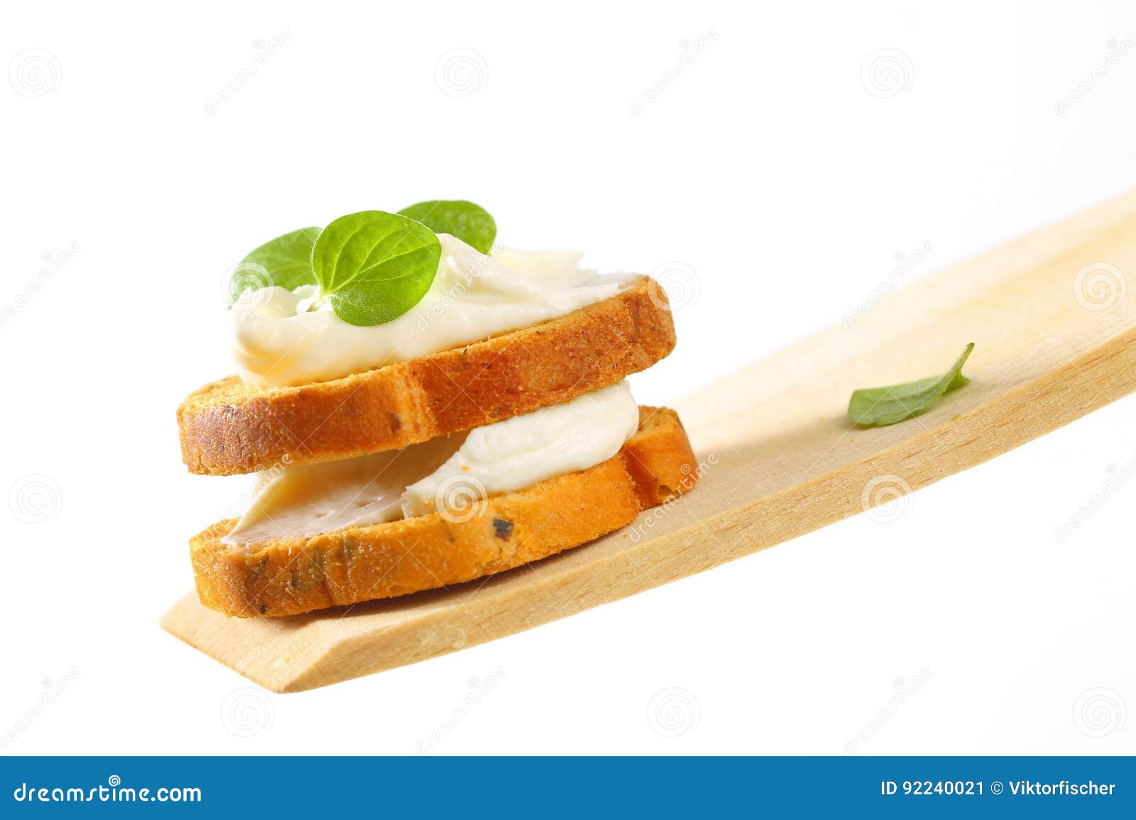 Mini Toast with Cream Cheese Stock Image - Image of crispy, oven: 92240021